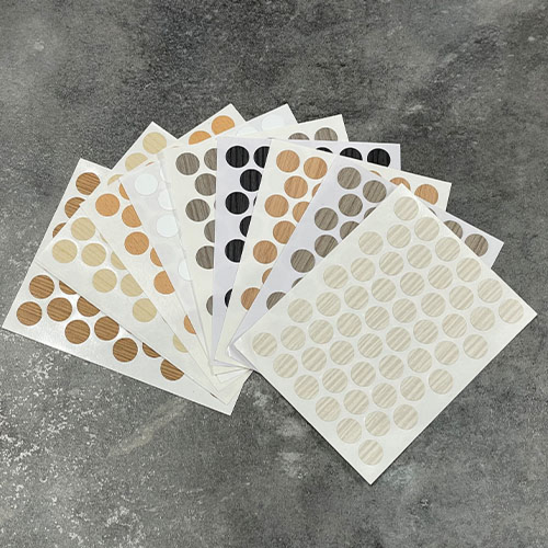 Adhesive Cover Caps 14mm Diam Titanium F501 Loose